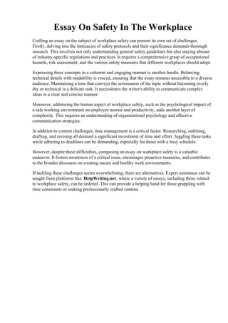 Essay On Safety In The Workplace.pdf