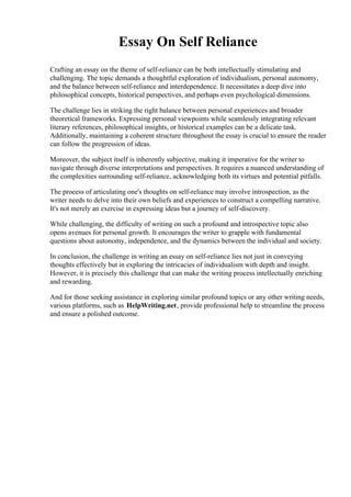 Essay On Self Reliance.pdf