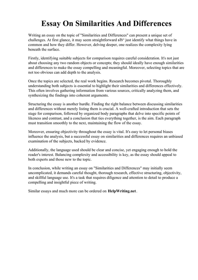 Essay On Similarities And Differences.pdf