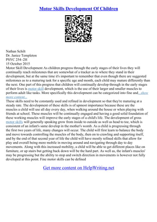 Essay On Skills | PDF