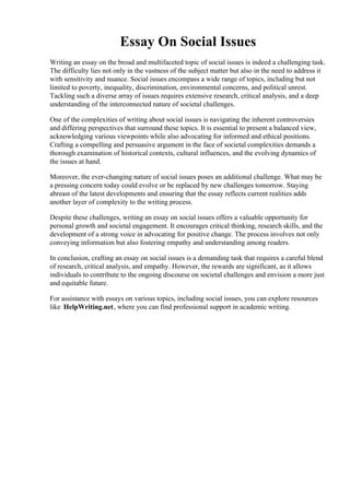 Essay On Social Issues.pdf