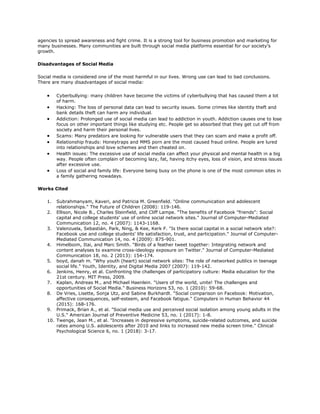 500 Words Essay On How Social Media Work | PDF