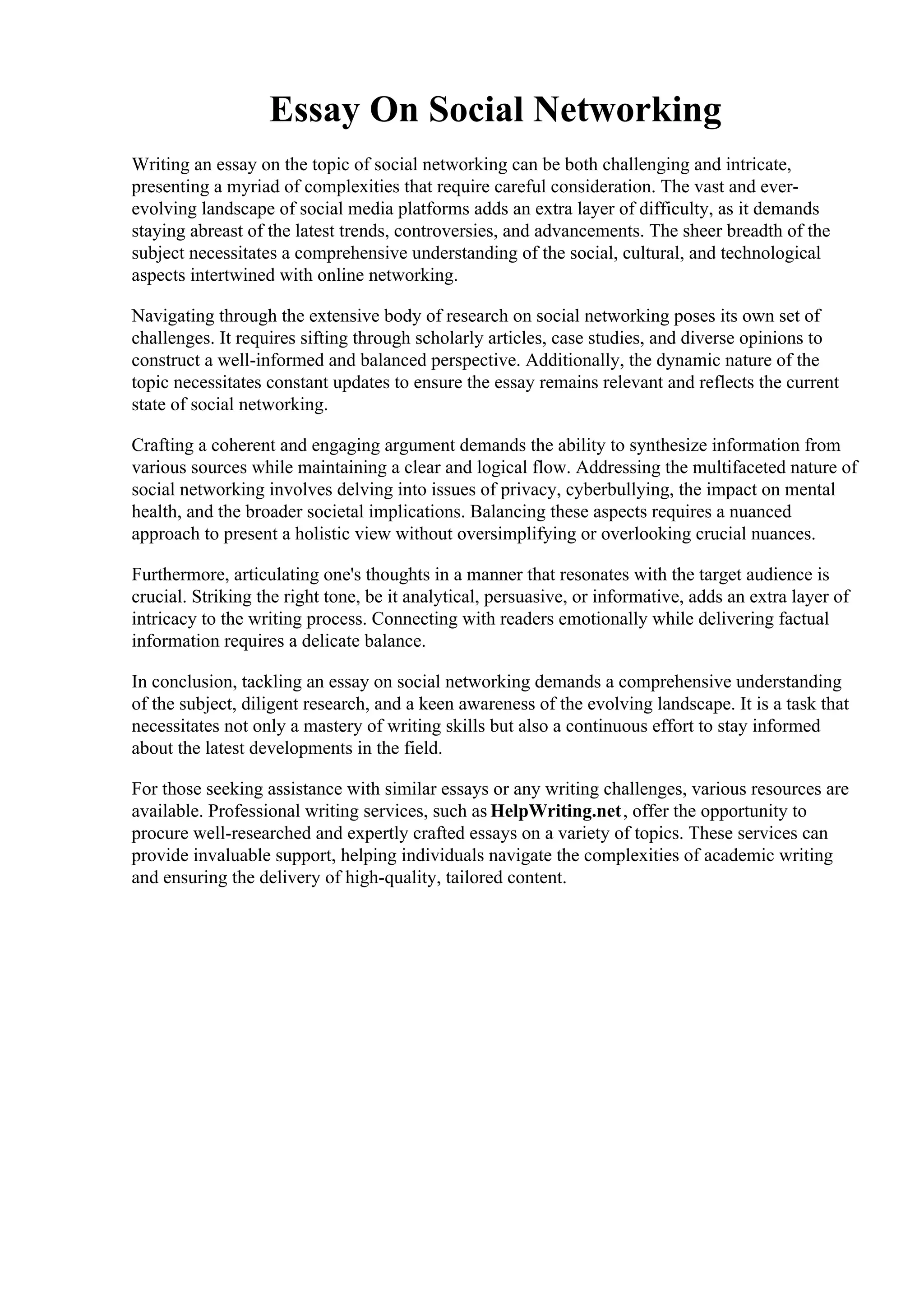 Essay On Social Networking.pdf