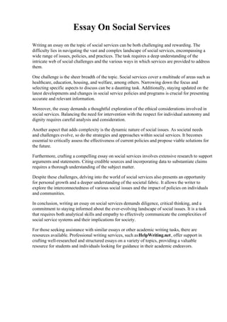 Essay On Social Services.pdf