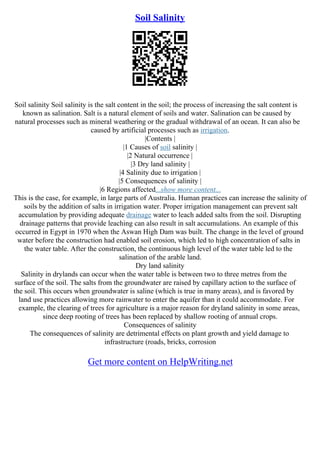 Essay On Soil Conservation | PDF