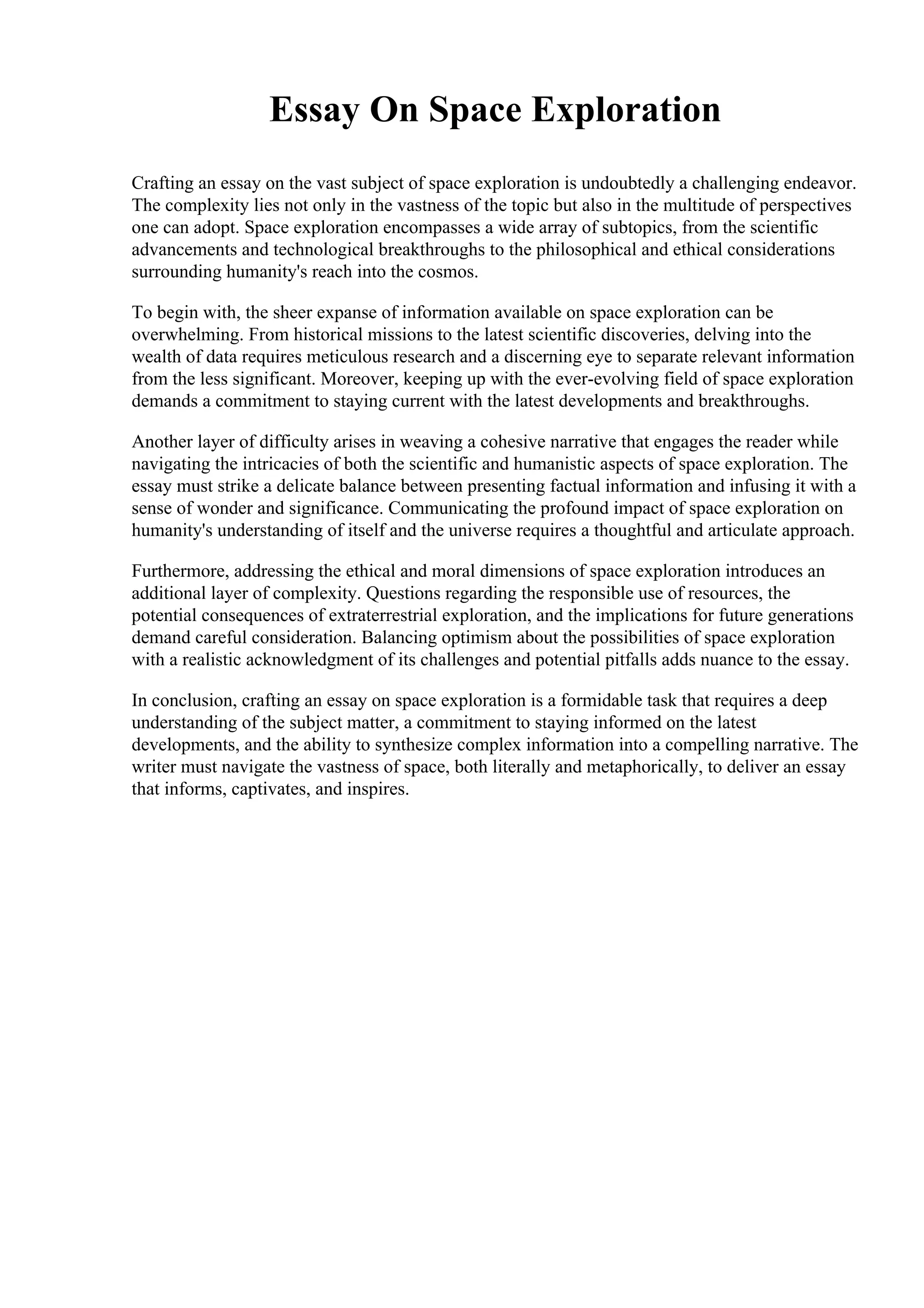 Essay On Space Exploration.pdf