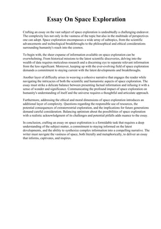 Essay On Space Exploration.pdf