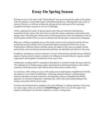 Essay On Spring Season.pdf