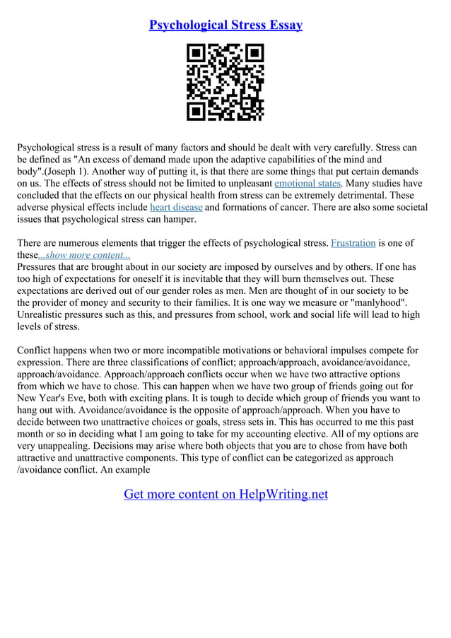Essay On Stress | PDF