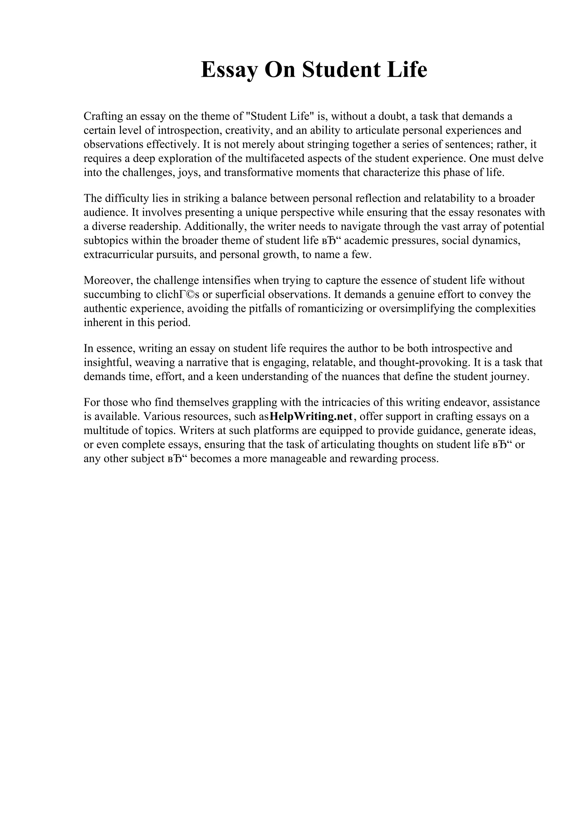 Essay On Student Life.pdf