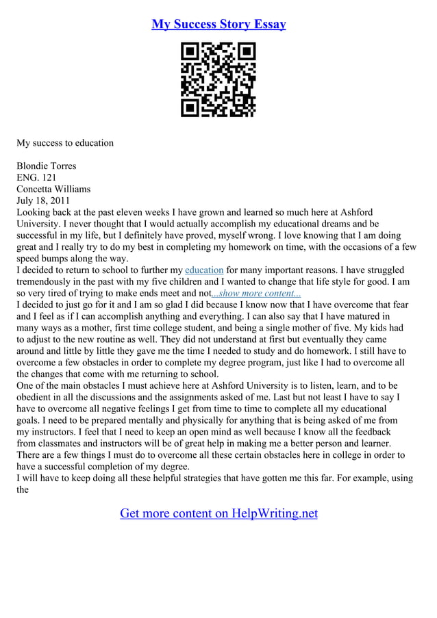 Essay On Success In Life | PDF