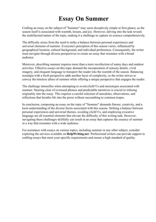 Essay On Summer.pdf