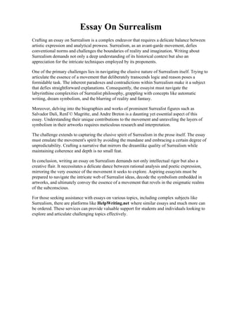 Essay On Surrealism.pdf