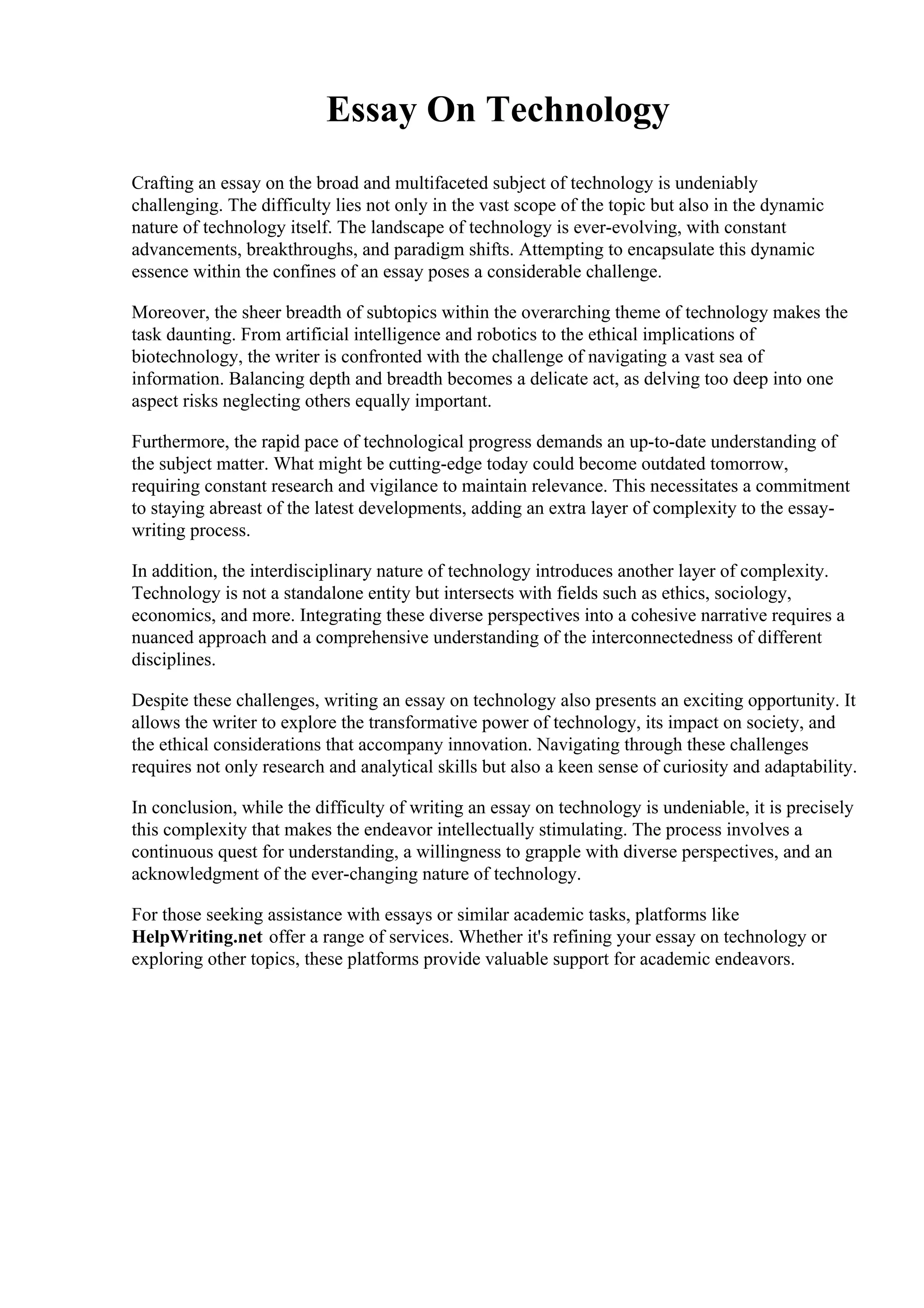 Essay On Technology.pdf