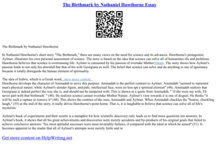 Essay On The Birthmark | PDF