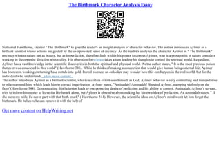 Essay On The Birthmark | PDF