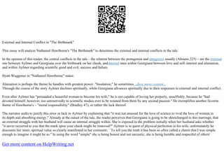 Essay On The Birthmark | PDF