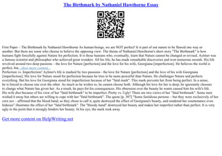 Essay On The Birthmark | PDF