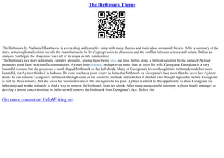 Essay On The Birthmark | PDF