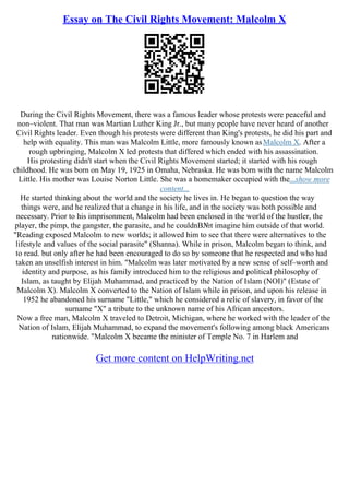 Essay On The Civil Rights Movement | PDF