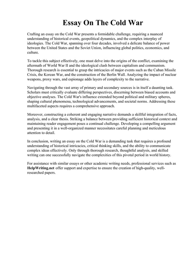Essay On The Cold War.pdf