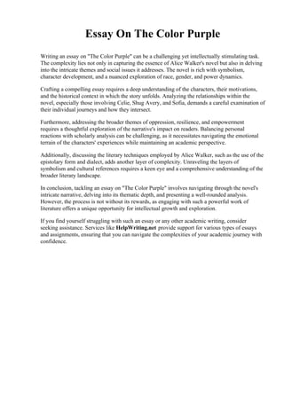 Essay On The Color Purple.pdf