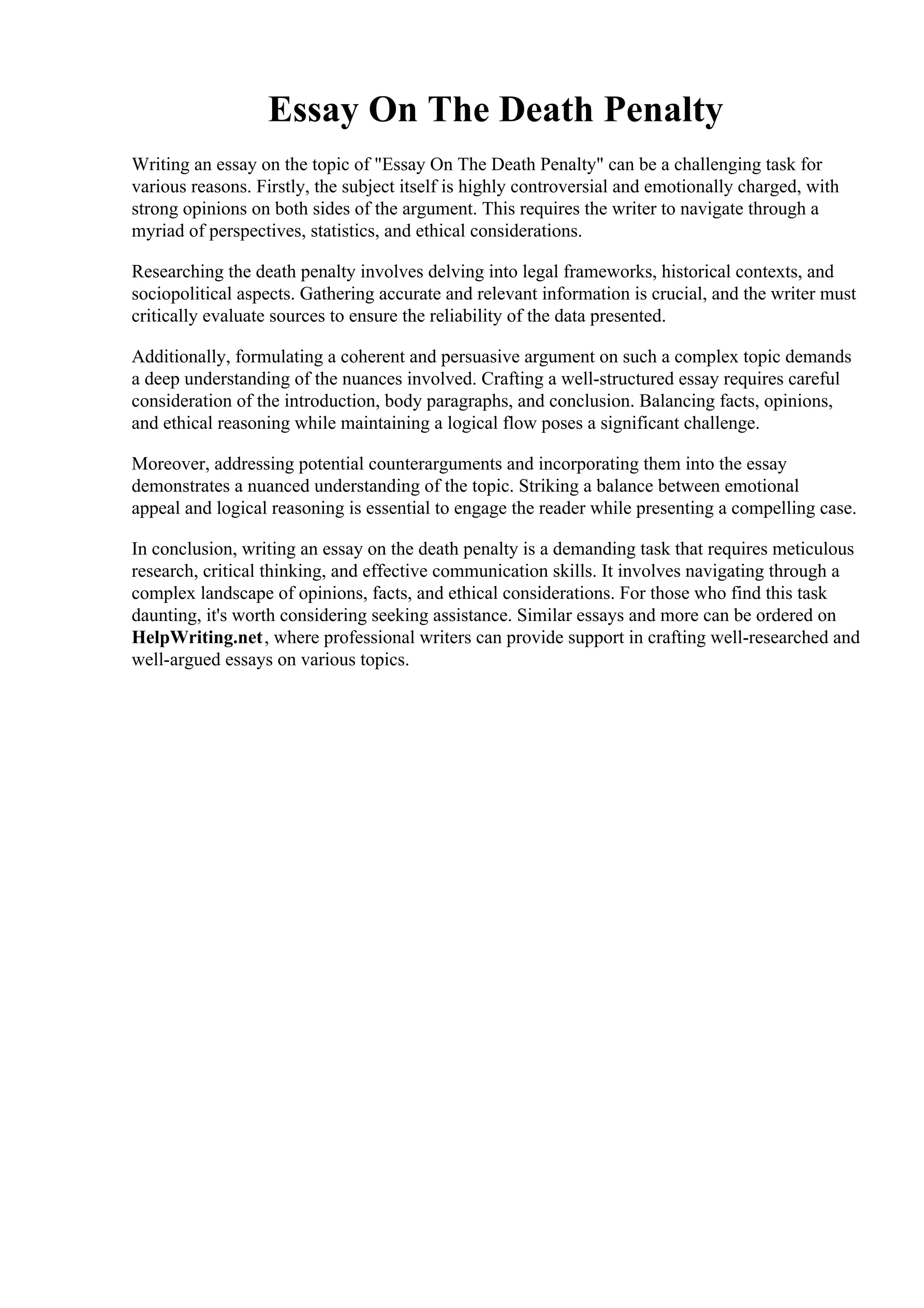 Essay On The Death Penalty.pdf