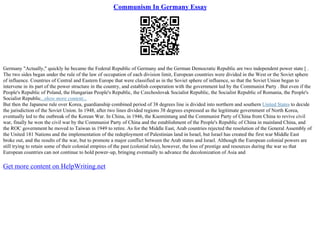 Essay On The Fall Of Communism | PPT