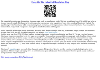 Essay On The Industrial Revolution | PDF