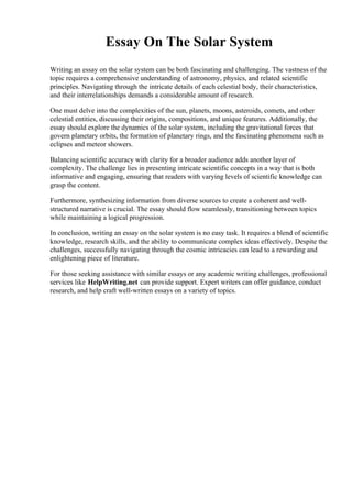 Essay On The Solar System.pdf