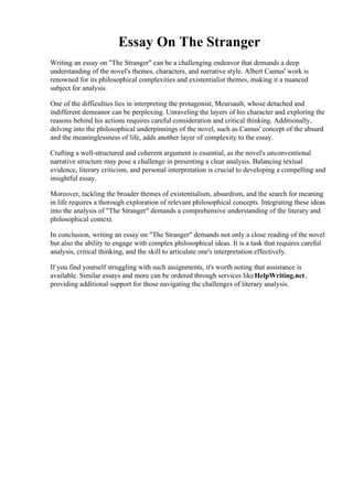 Essay On The Stranger.pdf