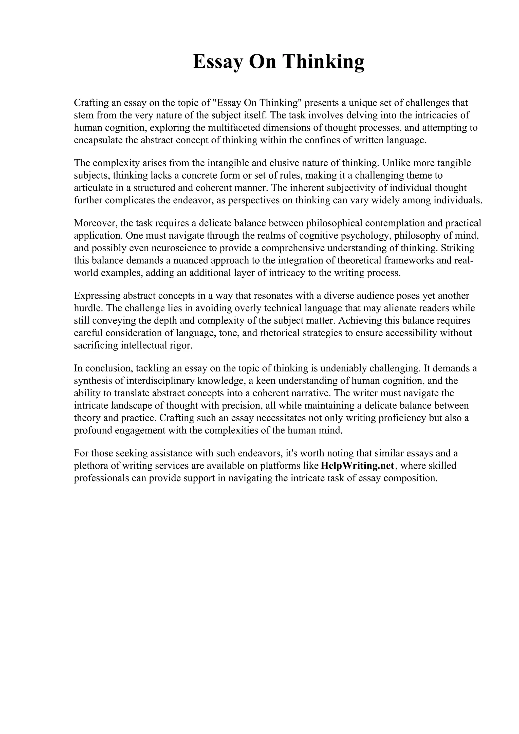 Essay On Thinking.pdf