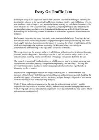 Essay On Traffic Jam.pdf