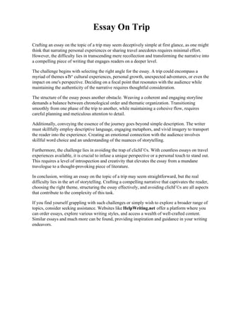 Essay On Trip | PDF