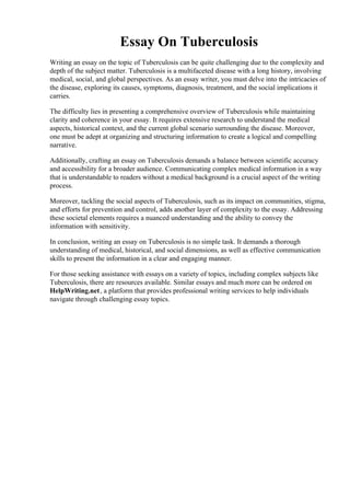 Essay On Tuberculosis.pdf