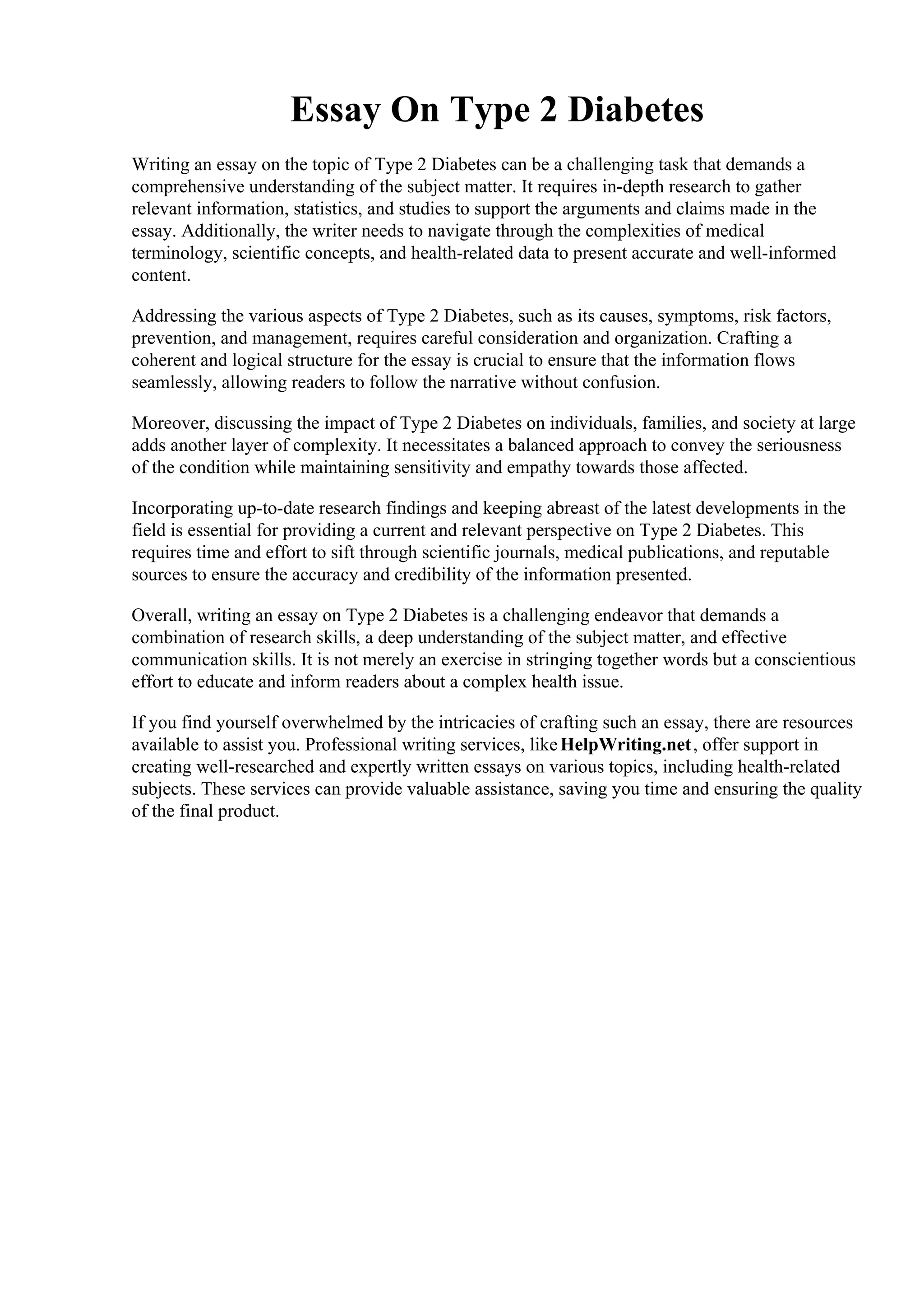 Essay On Type 2 Diabetes.pdf