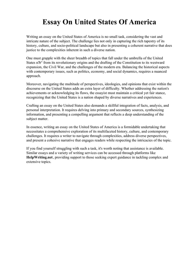Essay On United States Of America.pdf