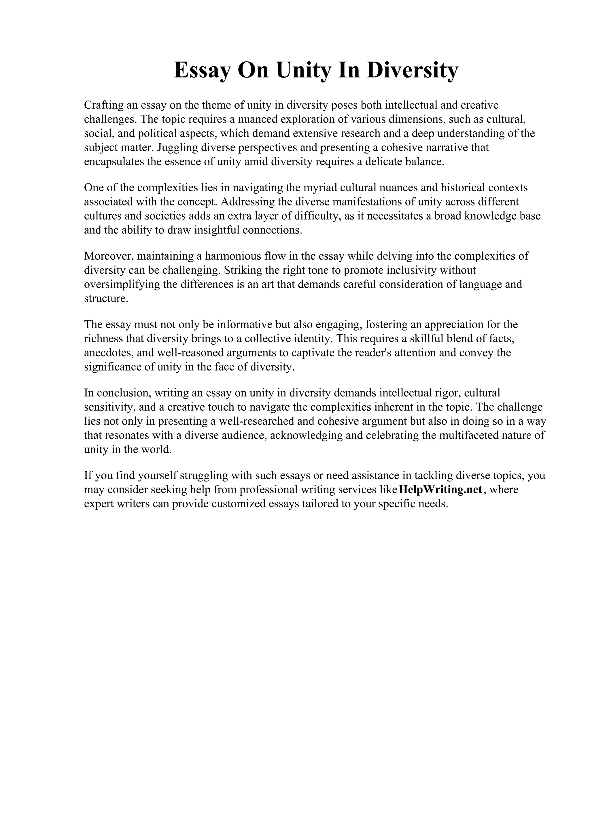 Essay On Unity In Diversity.pdf