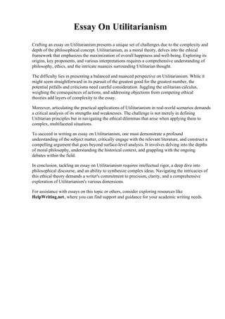 Essay On Utilitarianism.pdf