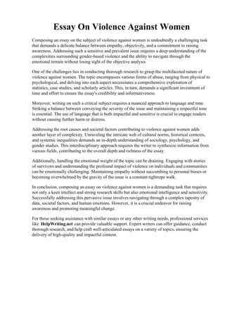 Essay On Violence Against Women.pdf