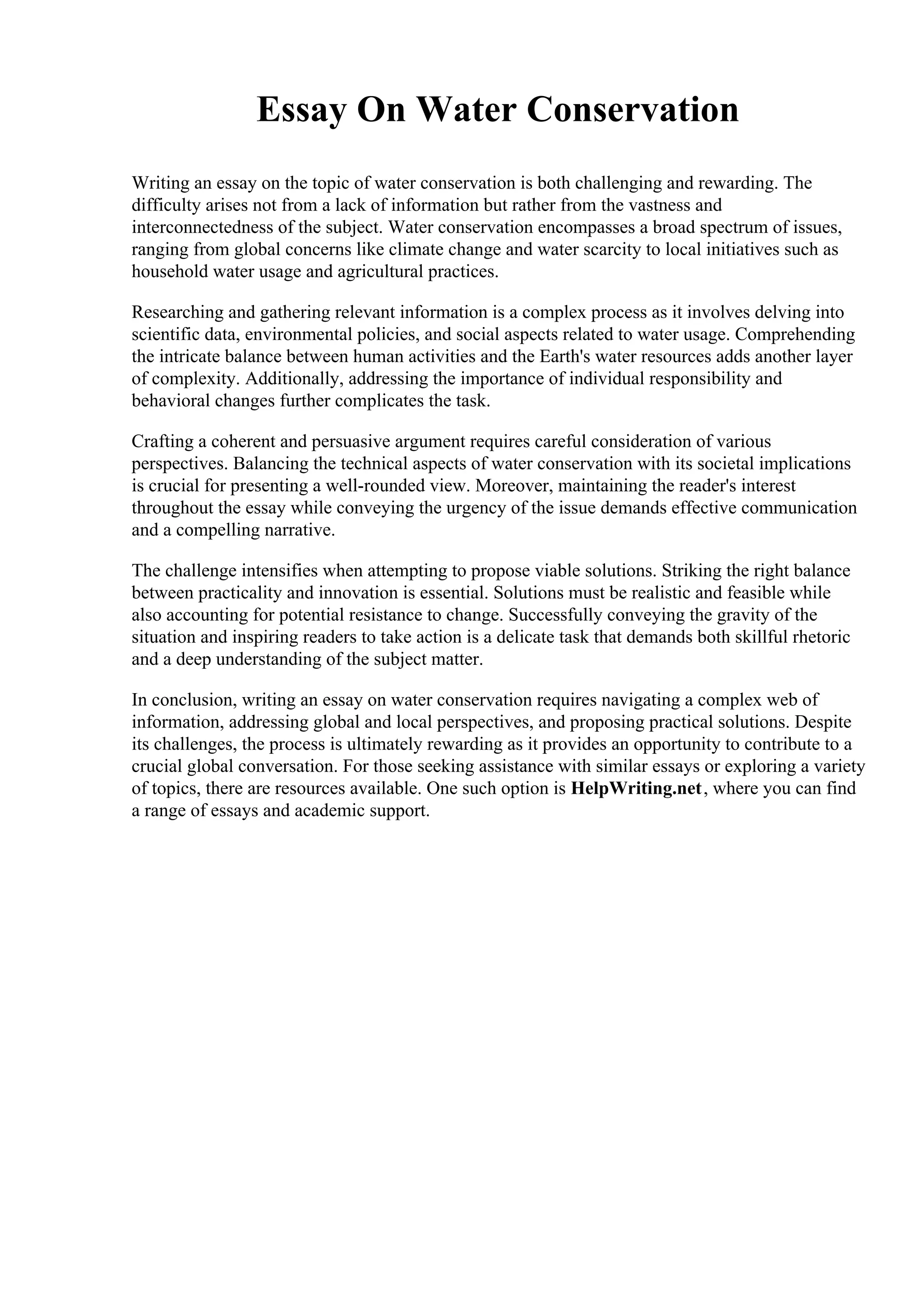 Essay On Water Conservation.pdf