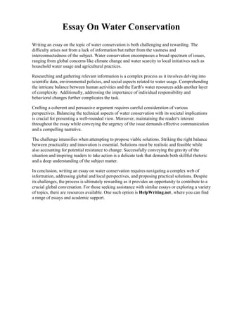 Essay On Water Conservation.pdf