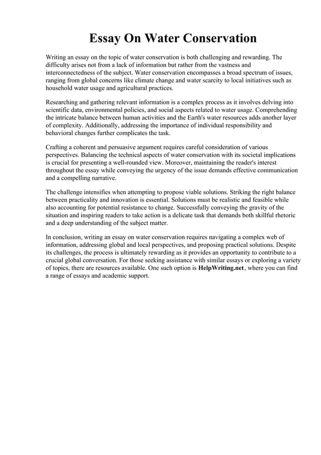Essay On Water Conservation.pdf