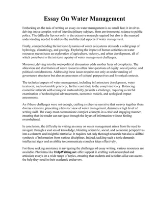 Essay On Water Management.pdf