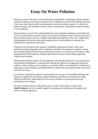 Essay On Water Pollution.pdf