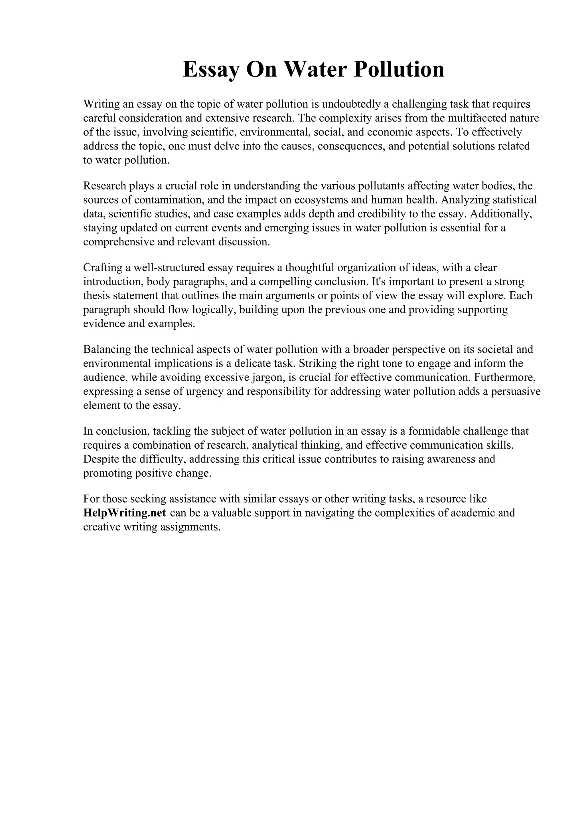 Essay On Water Pollution.pdf