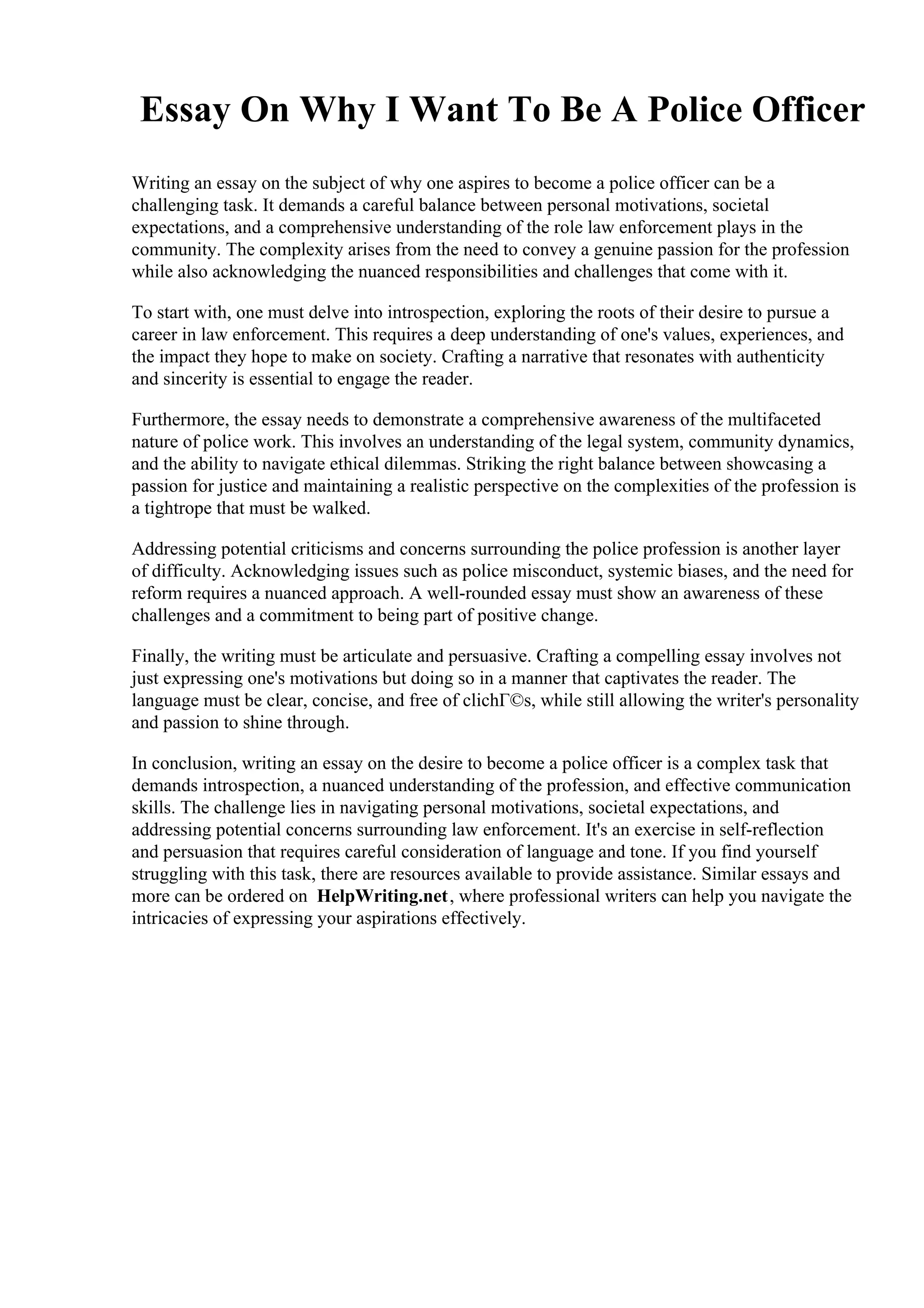 Essay On Why I Want To Be A Police Officer.pdf