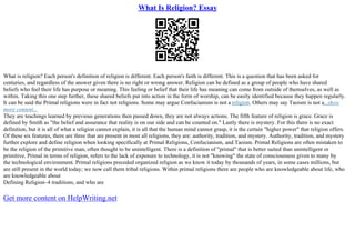 Essay On Why Religion Is Important | PPT