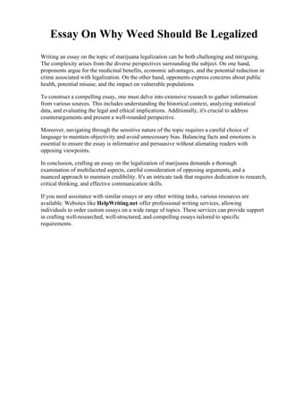 Essay On Why Weed Should Be Legalized.pdf