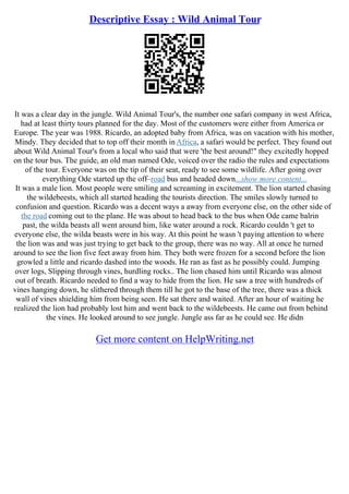 Essay On Wildlife | PDF